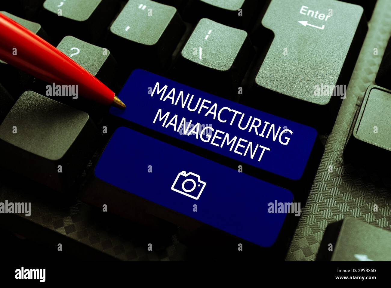 Text showing inspiration Manufacturing Management. Conceptual photo ...