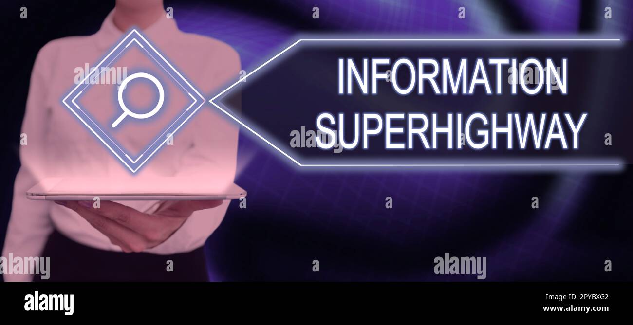 Text showing inspiration Information Superhighway. Word Written on ...