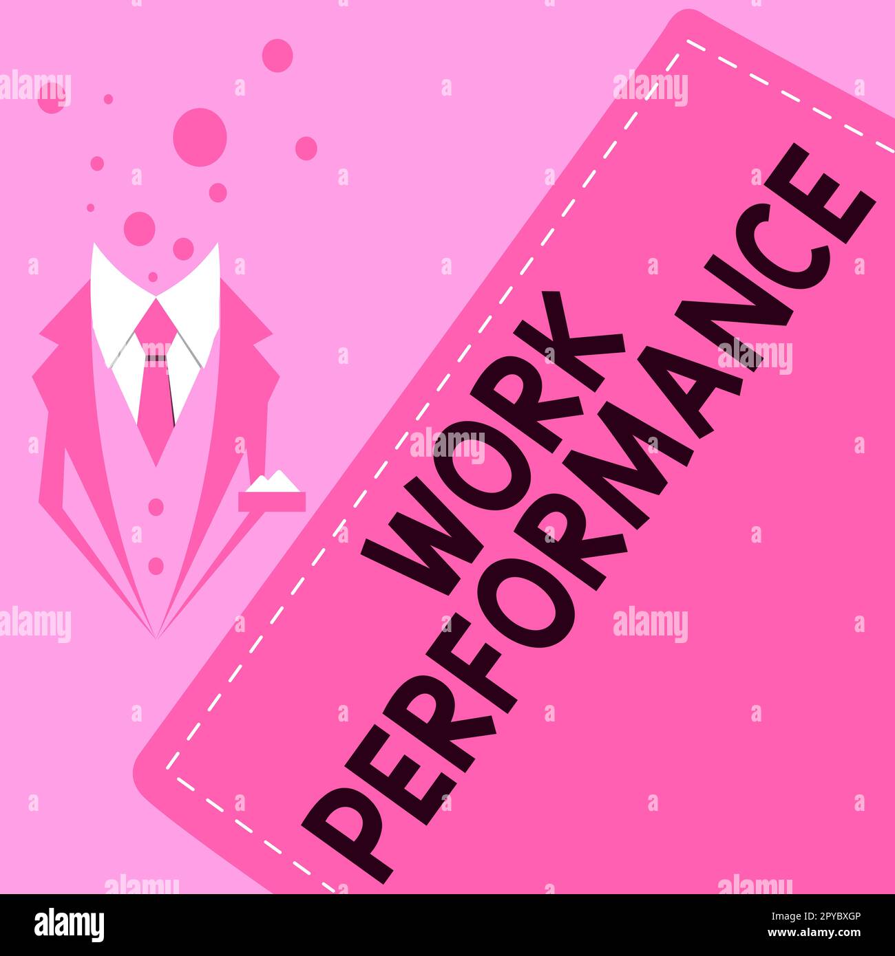 Conceptual caption Work Performance. Business concept A job that is not ...