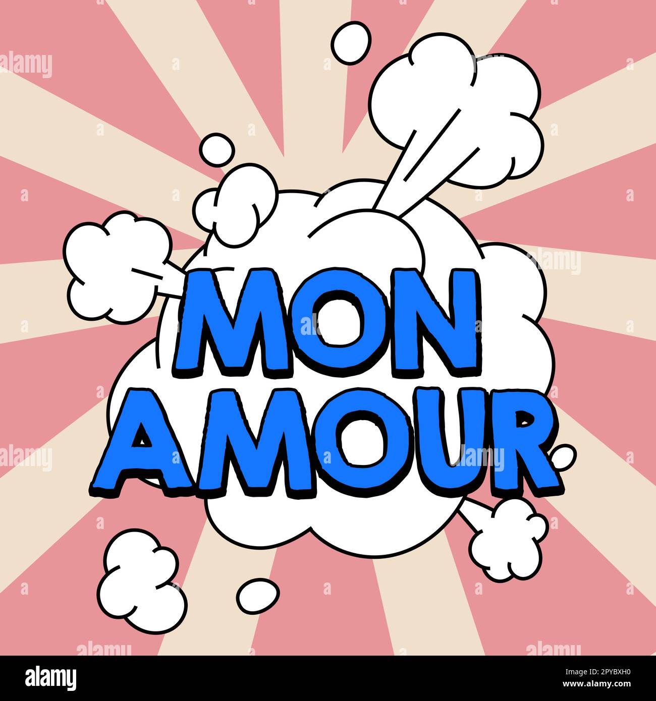 Conceptual display Mon Amour. Business concept French name of lover ...