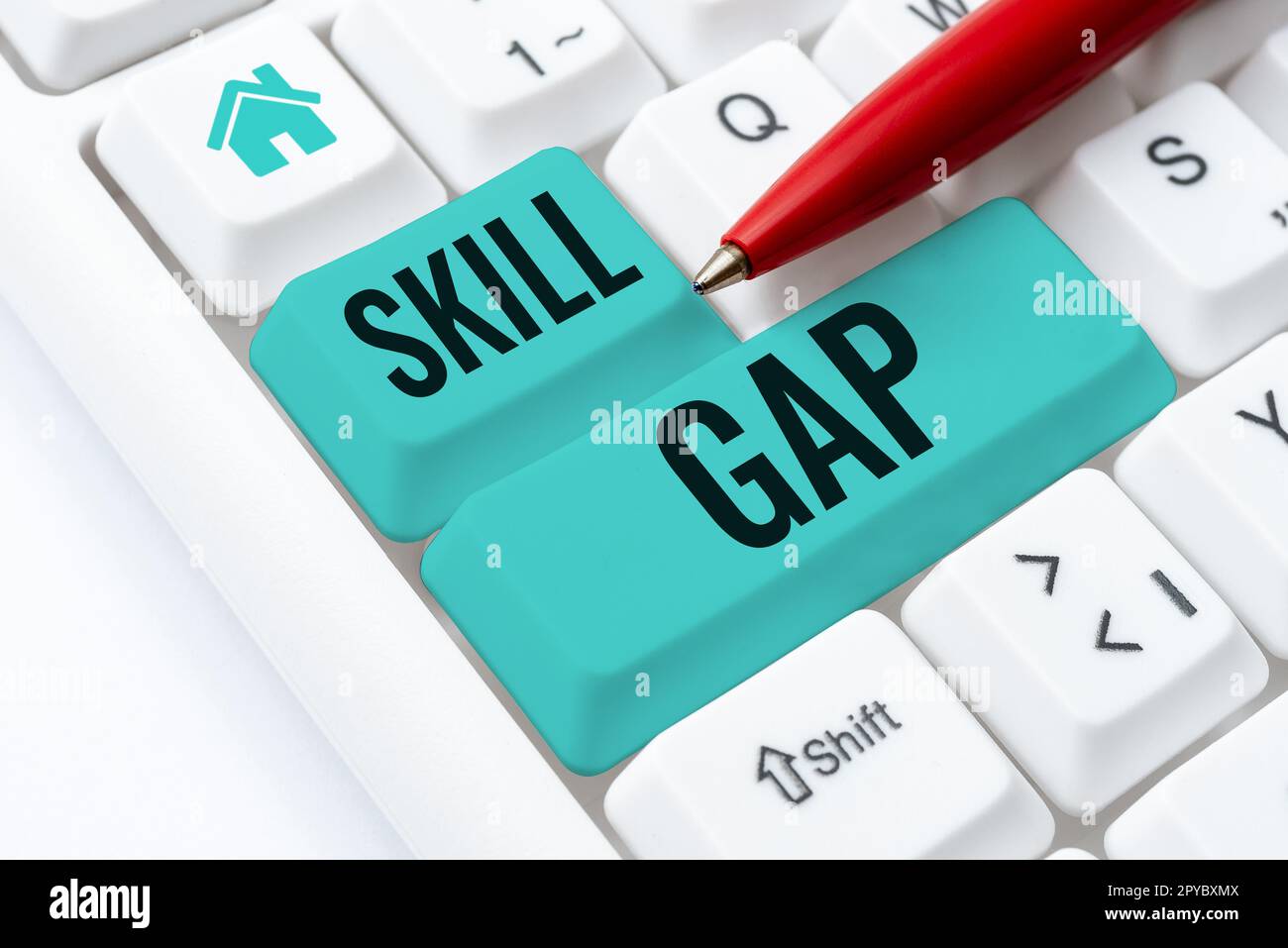 Text showing inspiration Skill Gap. Internet Concept Refering to a ...