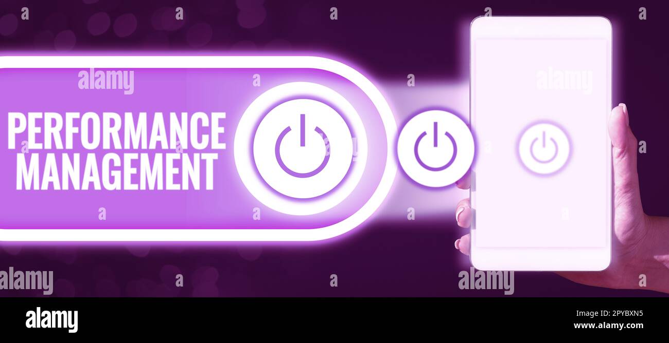 Conceptual display Performance Management. Business showcase Improve ...