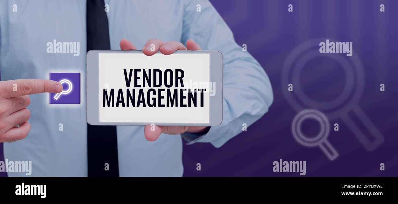 Inspiration showing sign Vendor Management. Concept meaning activities ... Inspiration showing sign Vendor Management. Concept meaning activities ...