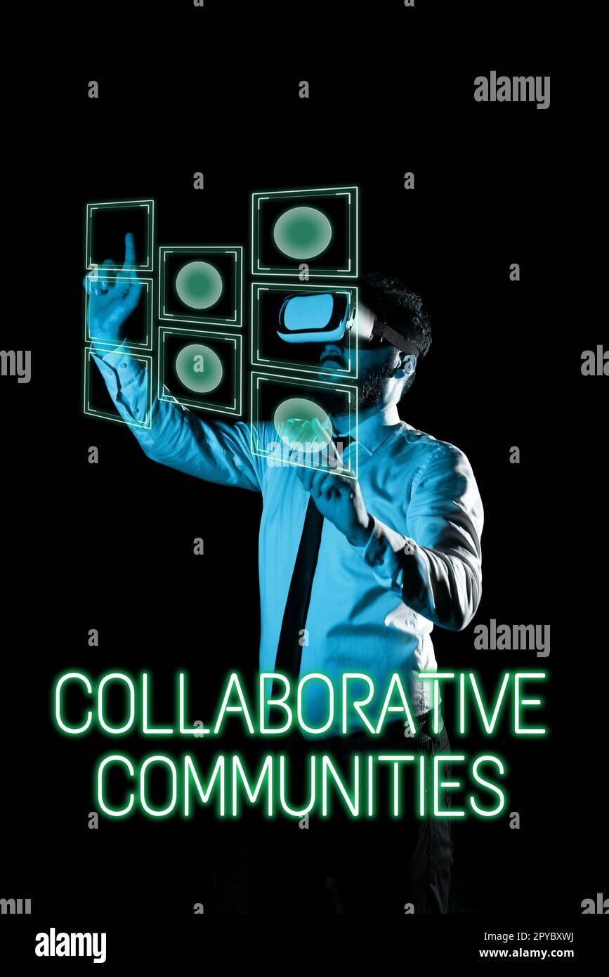 Writing displaying text Collaborative Communities. Business approach ...