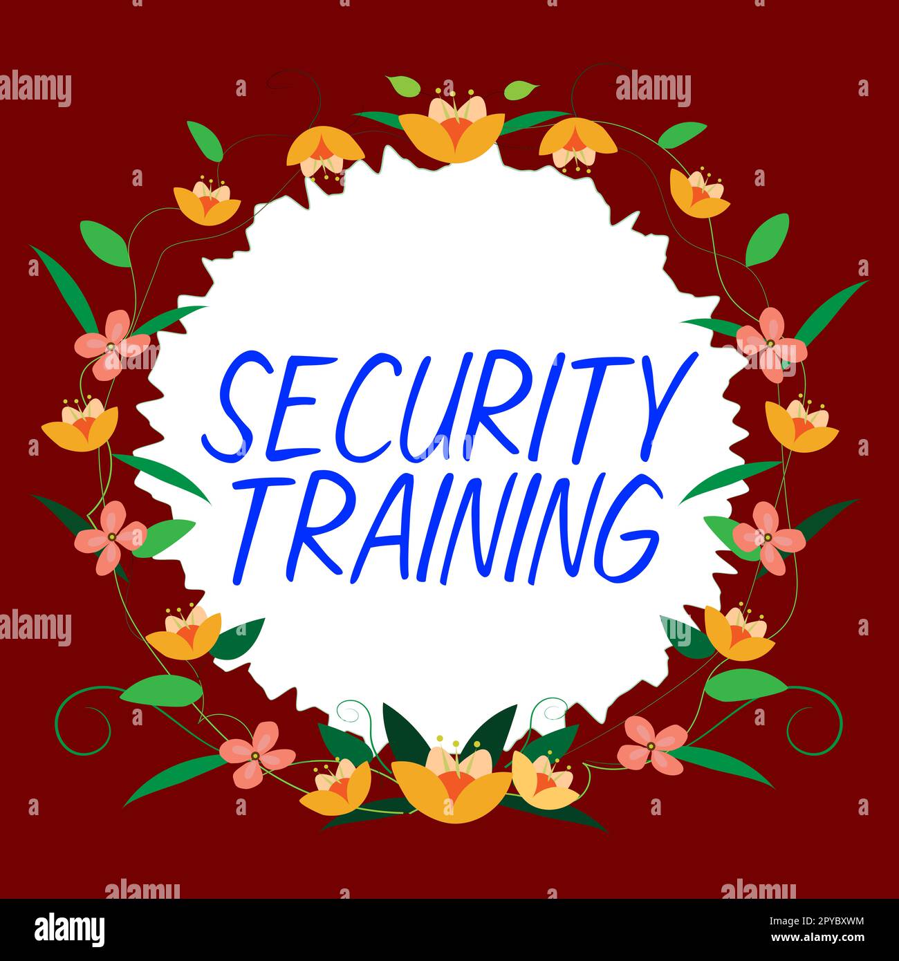 Text caption presenting Security Training. Word Written on providing ...