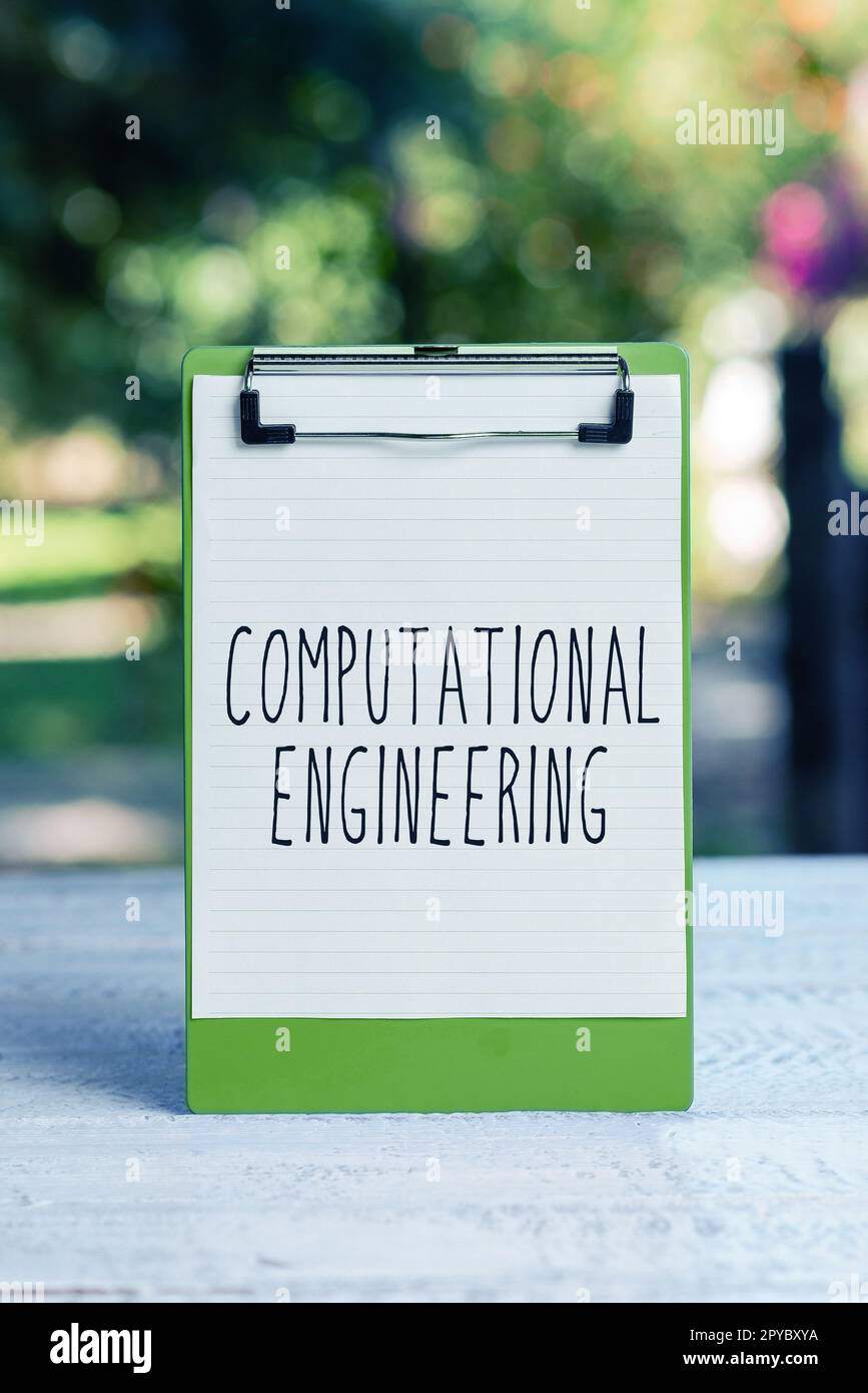 Writing displaying text Computational Engineering. Business idea Come ...