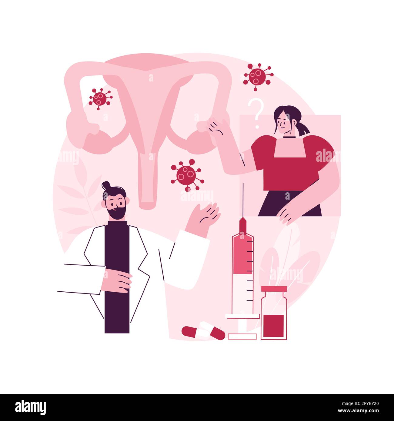 Human papillomavirus treatment abstract concept vector illustration ...