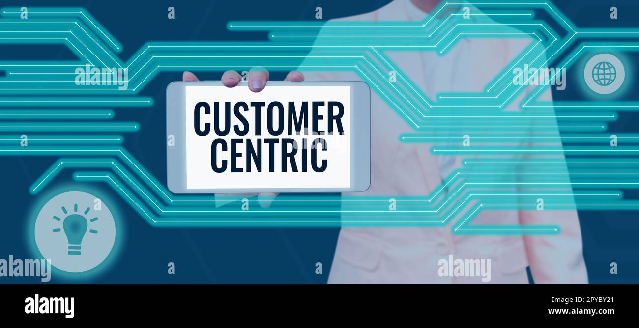 Handwriting Text Customer Centric Word Written On Process Of Looking