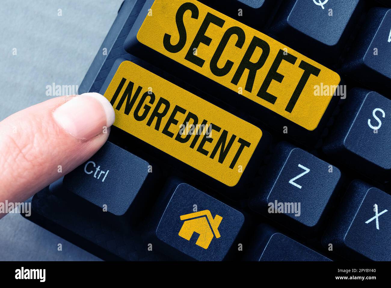 Handwriting text Secret Ingredient. Internet Concept special technique ...