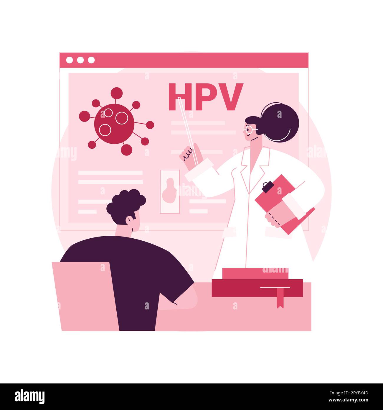 HPV education programs abstract concept vector illustration. HPV ...