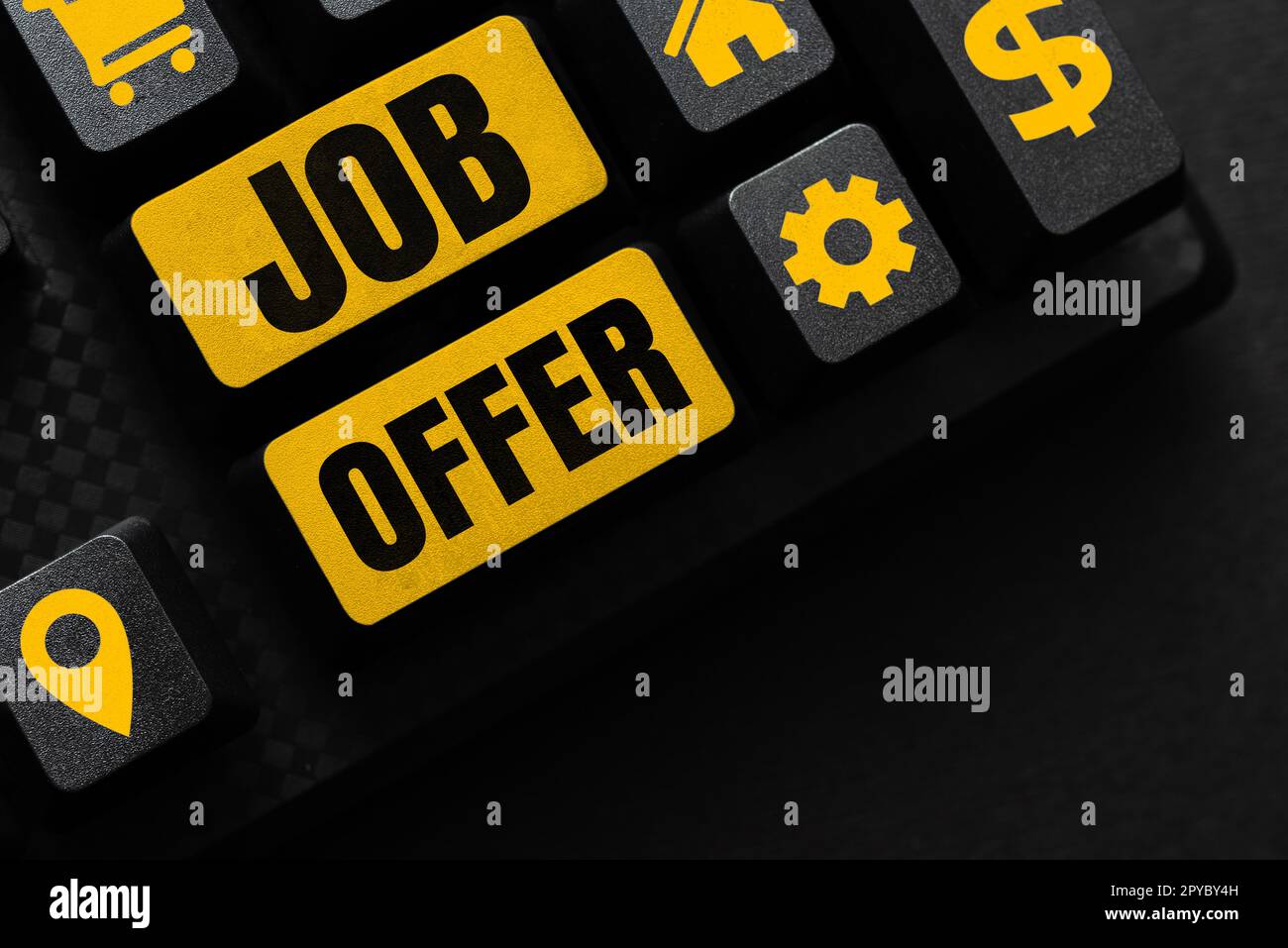 Sign displaying Job Offer. Business showcase A peron or company that ...