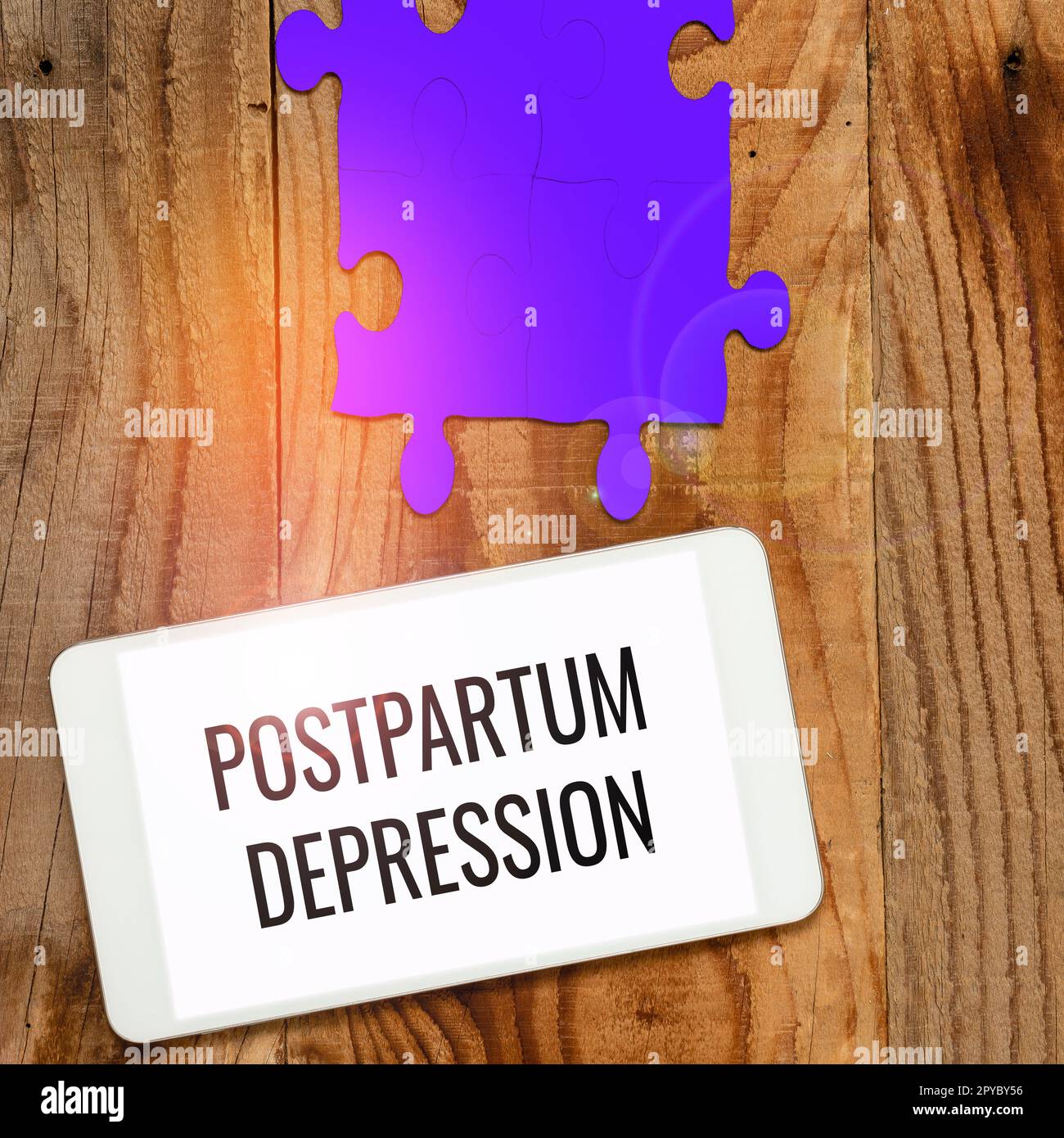 Text caption presenting Postpartum Depression. Word for a mood disorder ...