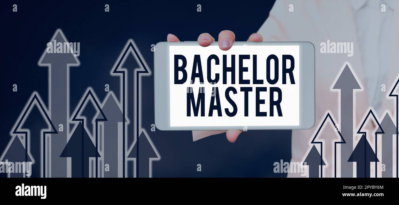 Handwriting text Bachelor Master. Business idea An advanced degree ...