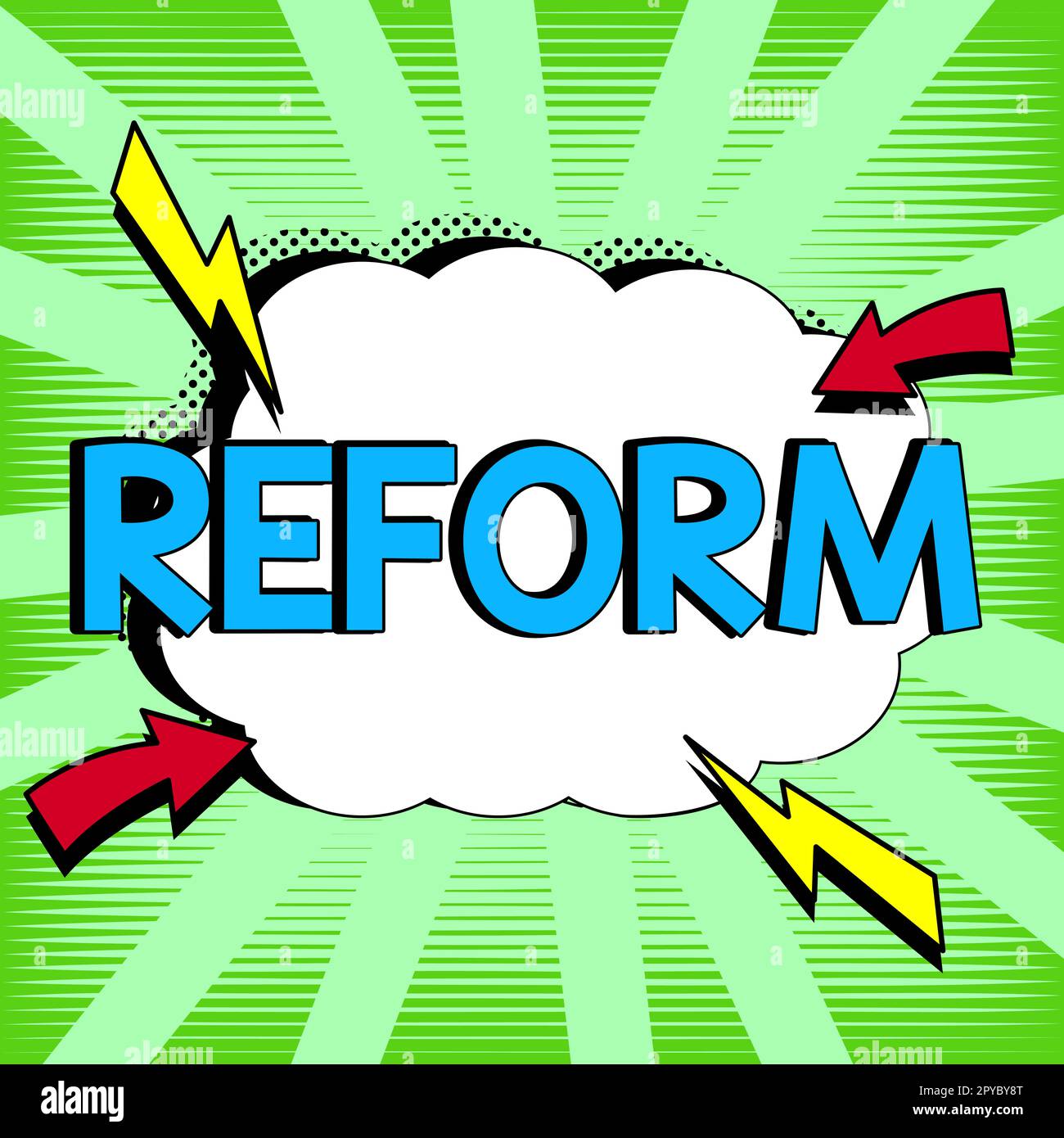 Handwriting text Reform. Business overview to amend or improve by ...