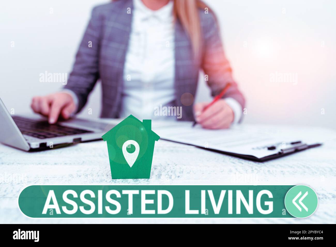 Inspiration showing sign Assisted Living. Business idea long-term care ...