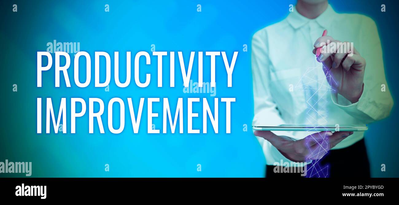 Inspiration showing sign Productivity Improvement. Business idea ...