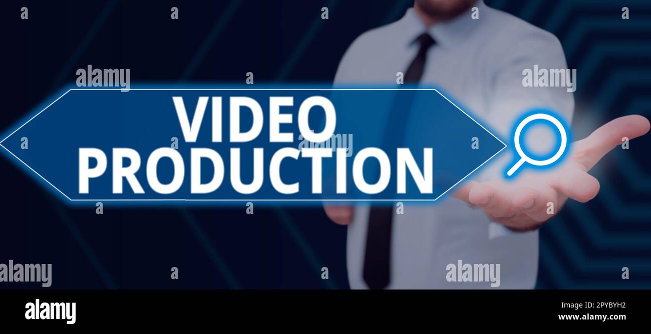 Text sign showing Video Production. Concept meaning process of ...