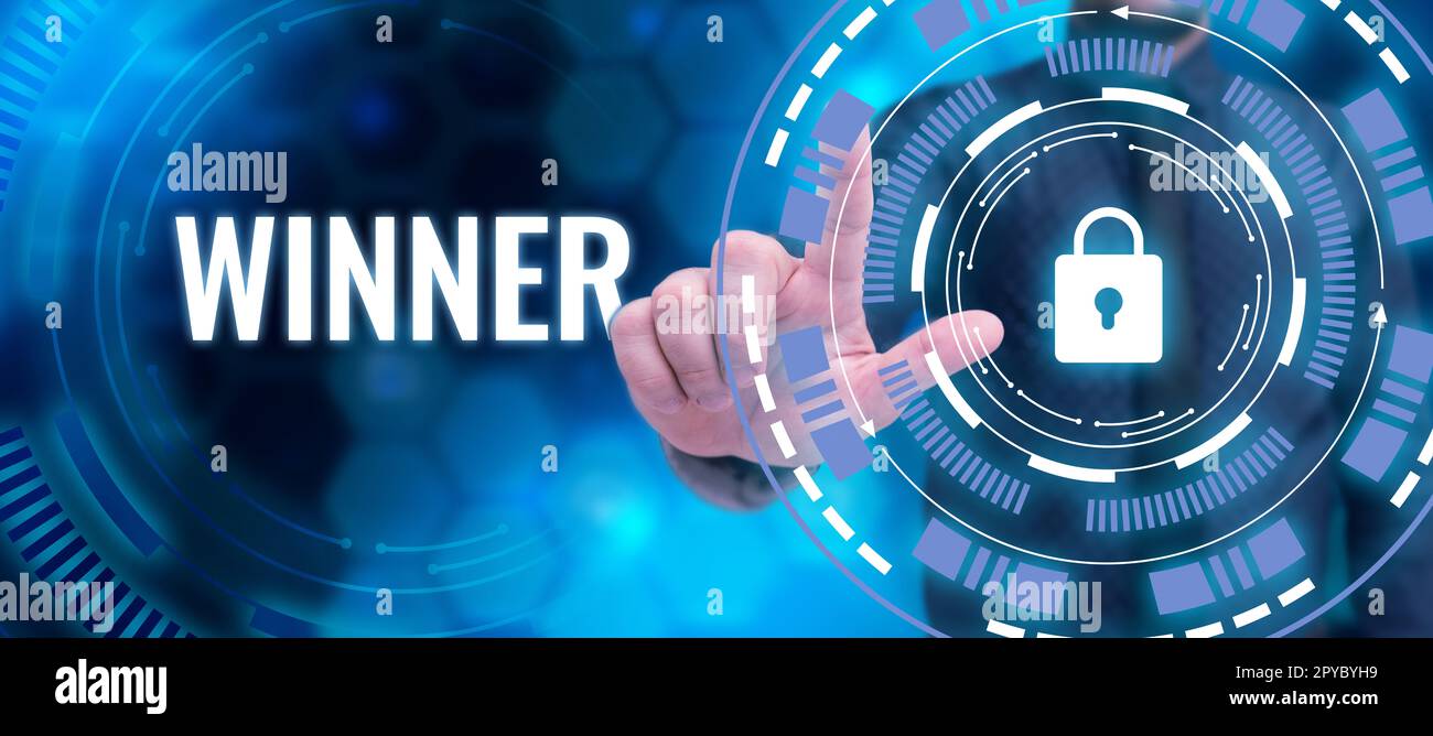 Conceptual display Winner. Business showcase Winning as 1st place or ...