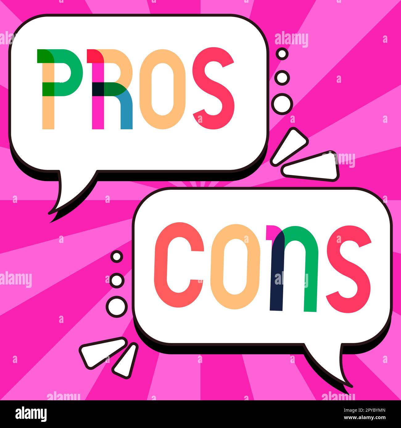 Writing displaying text Pros Cons. Concept meaning The favorable and ...