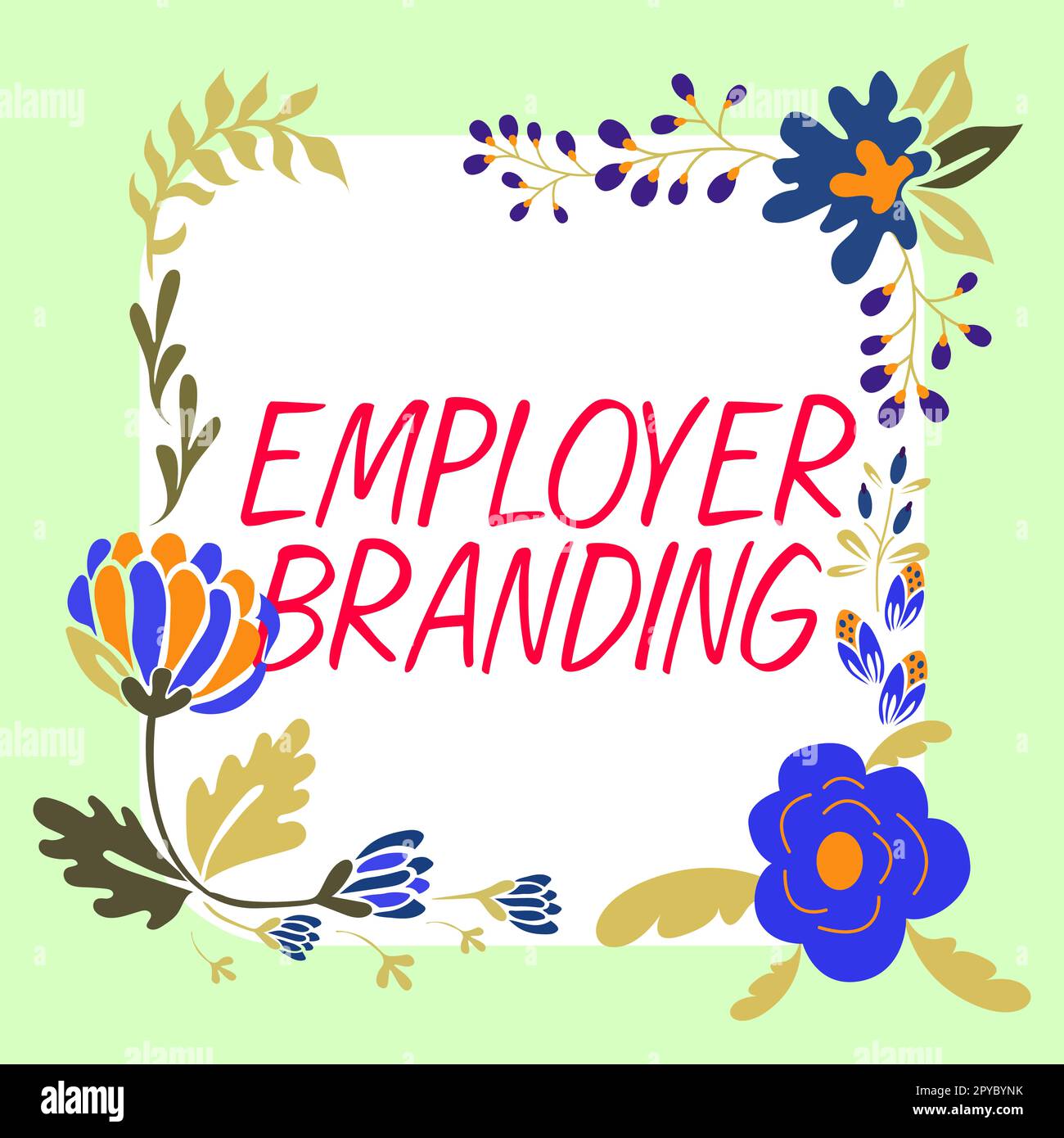 Writing displaying text Employer Branding. Business overview Process of ...