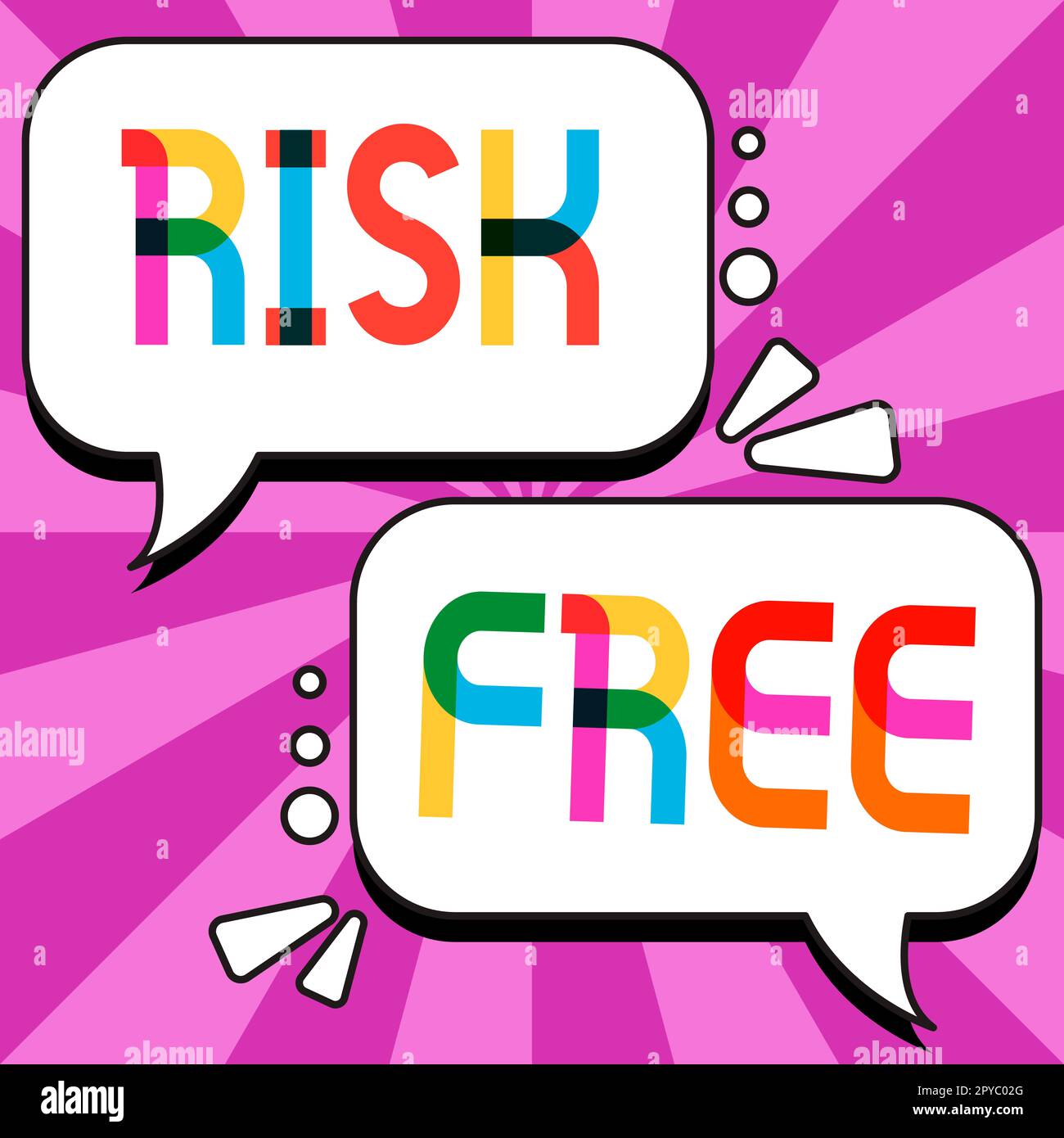 Hand writing sign Risk Free. Business idea used to describe something ...