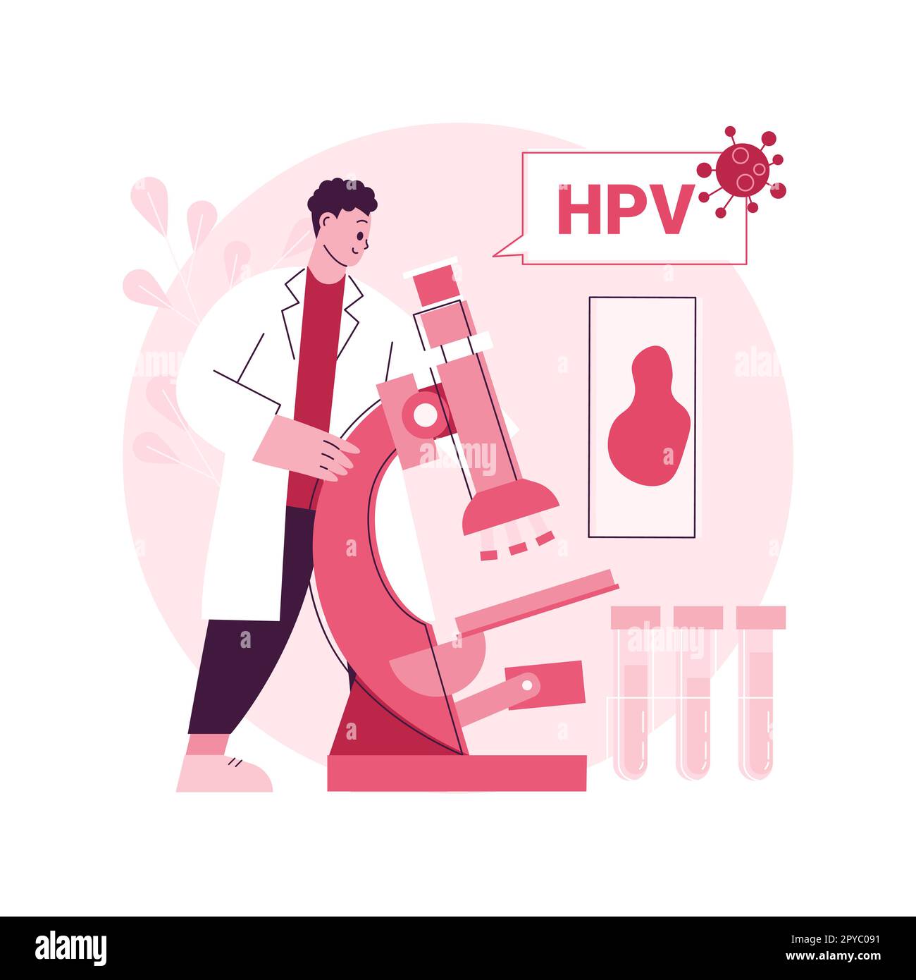 HPV test abstract concept vector illustration. Human papillomavirus ...