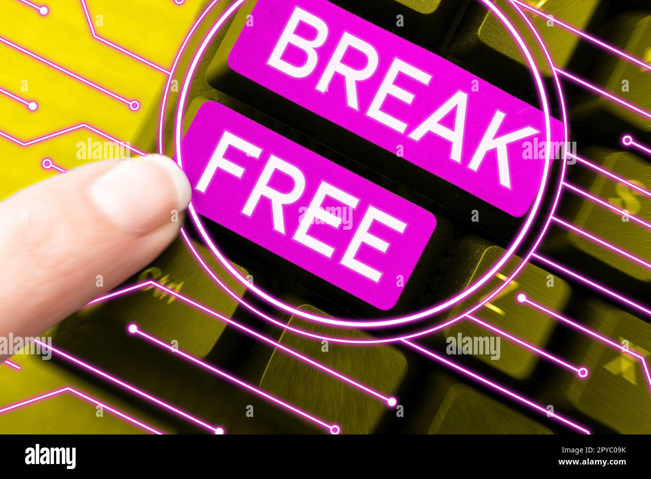 Handwriting text Break Free. Internet Concept another way of saying ...