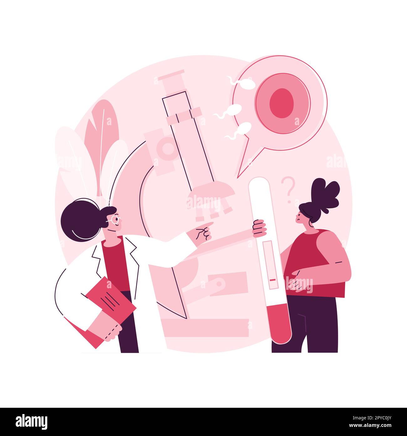 Infertility diagnosis abstract concept vector illustration. Female ...