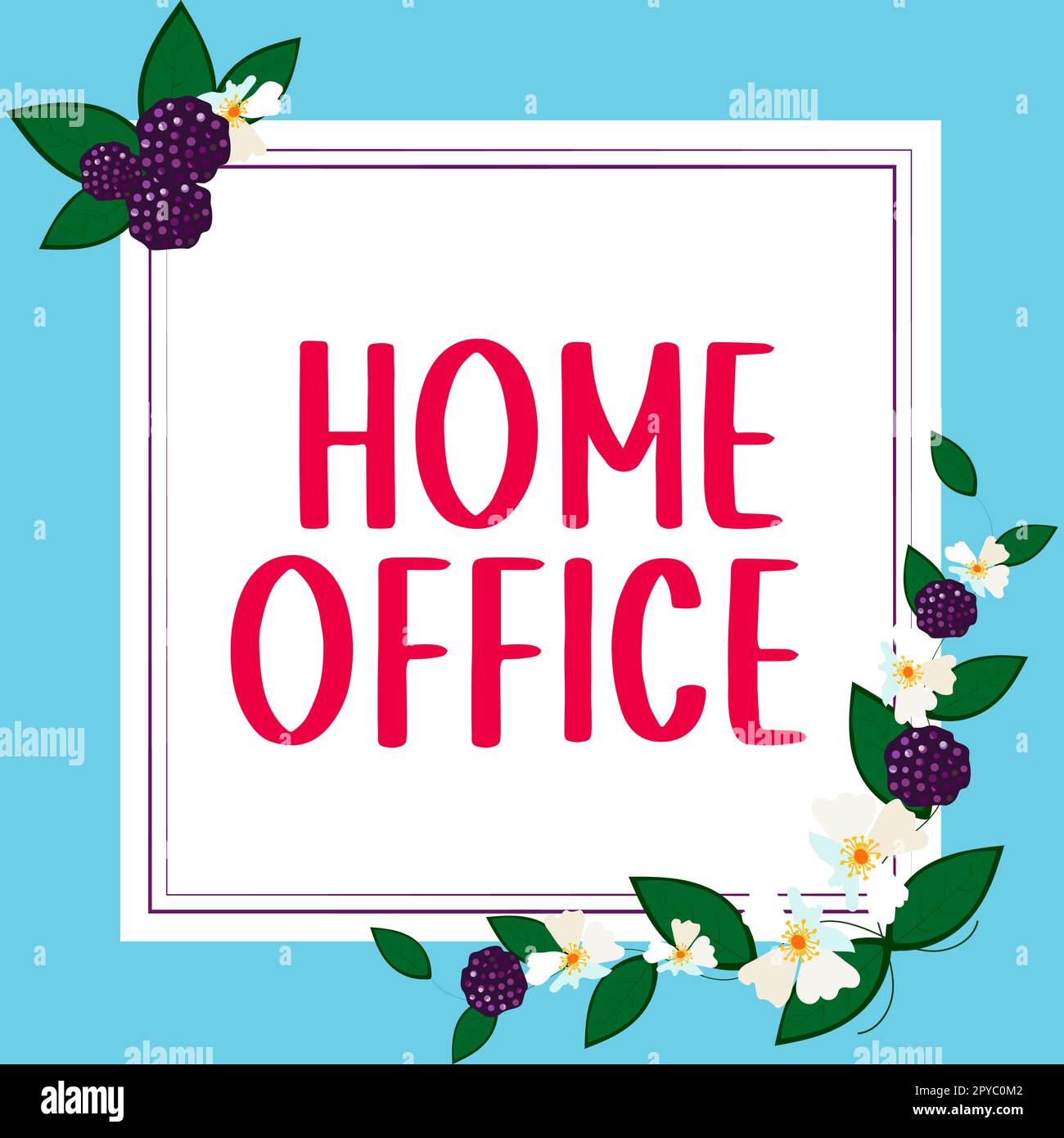 Sign displaying Home Office. Word for space designated in a person's ...