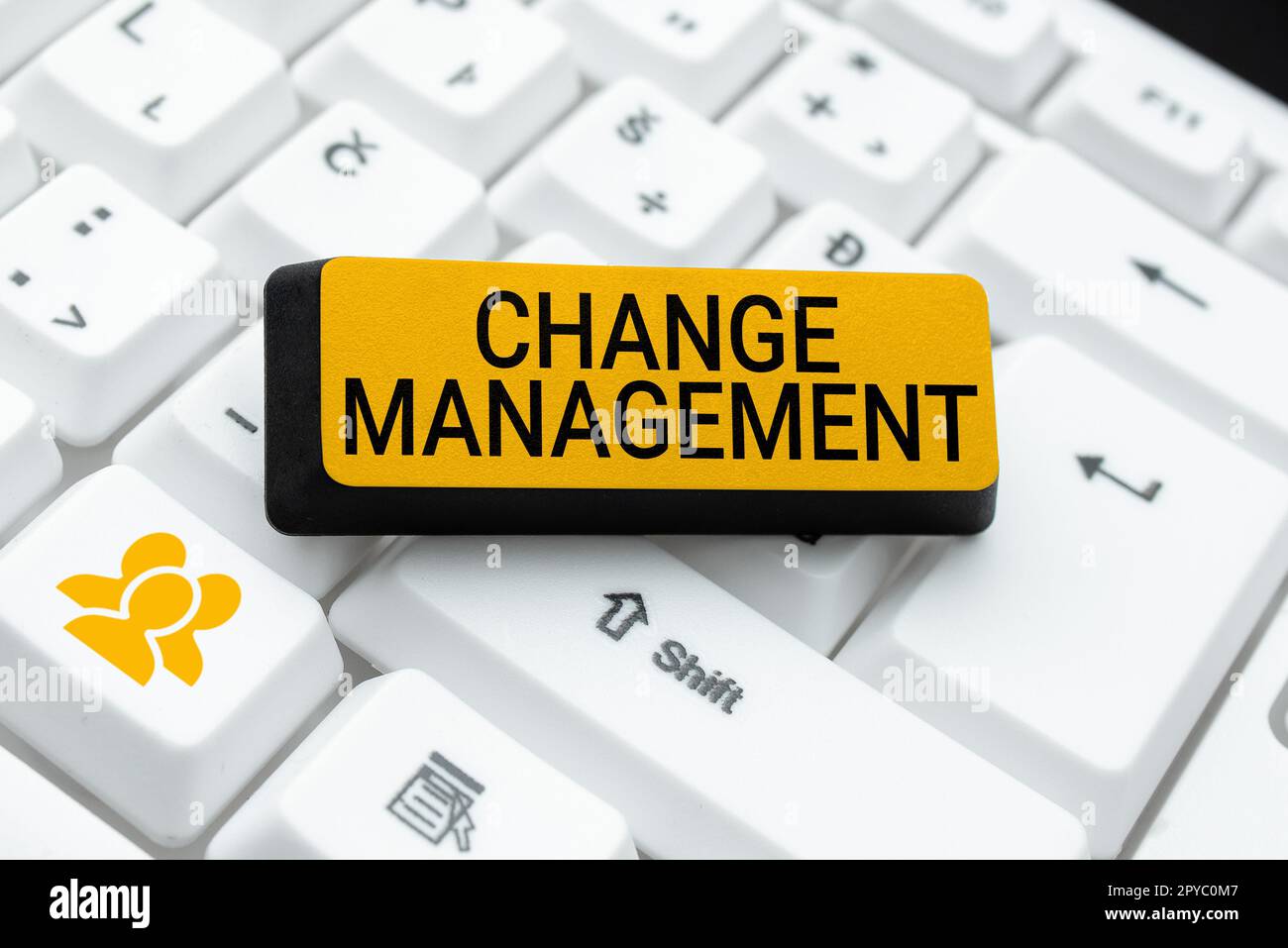 Handwriting text Change Management. Word Written on Replacement of ...