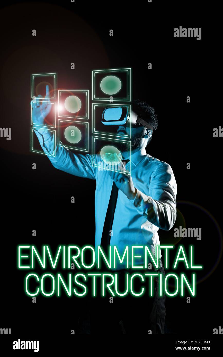 Writing displaying text Environmental Construction. Word Written on knowledgeable about ...