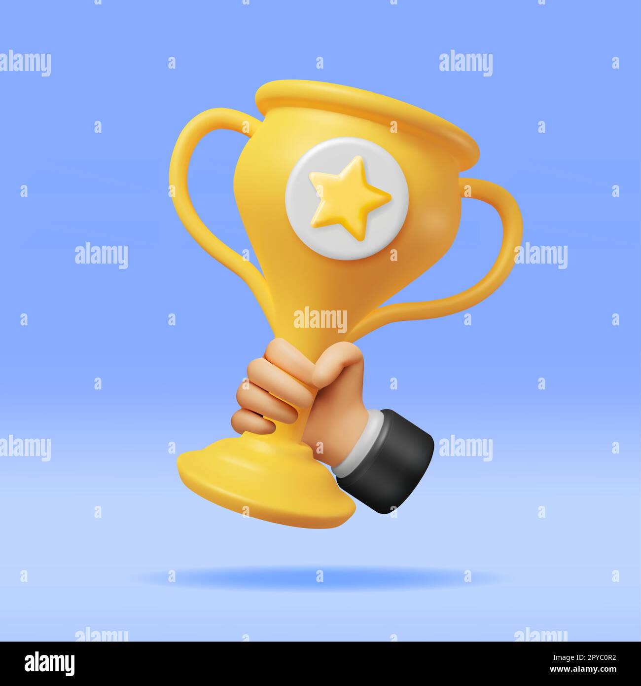 Golden trophy pedestal in hi-res stock photography and images - Alamy