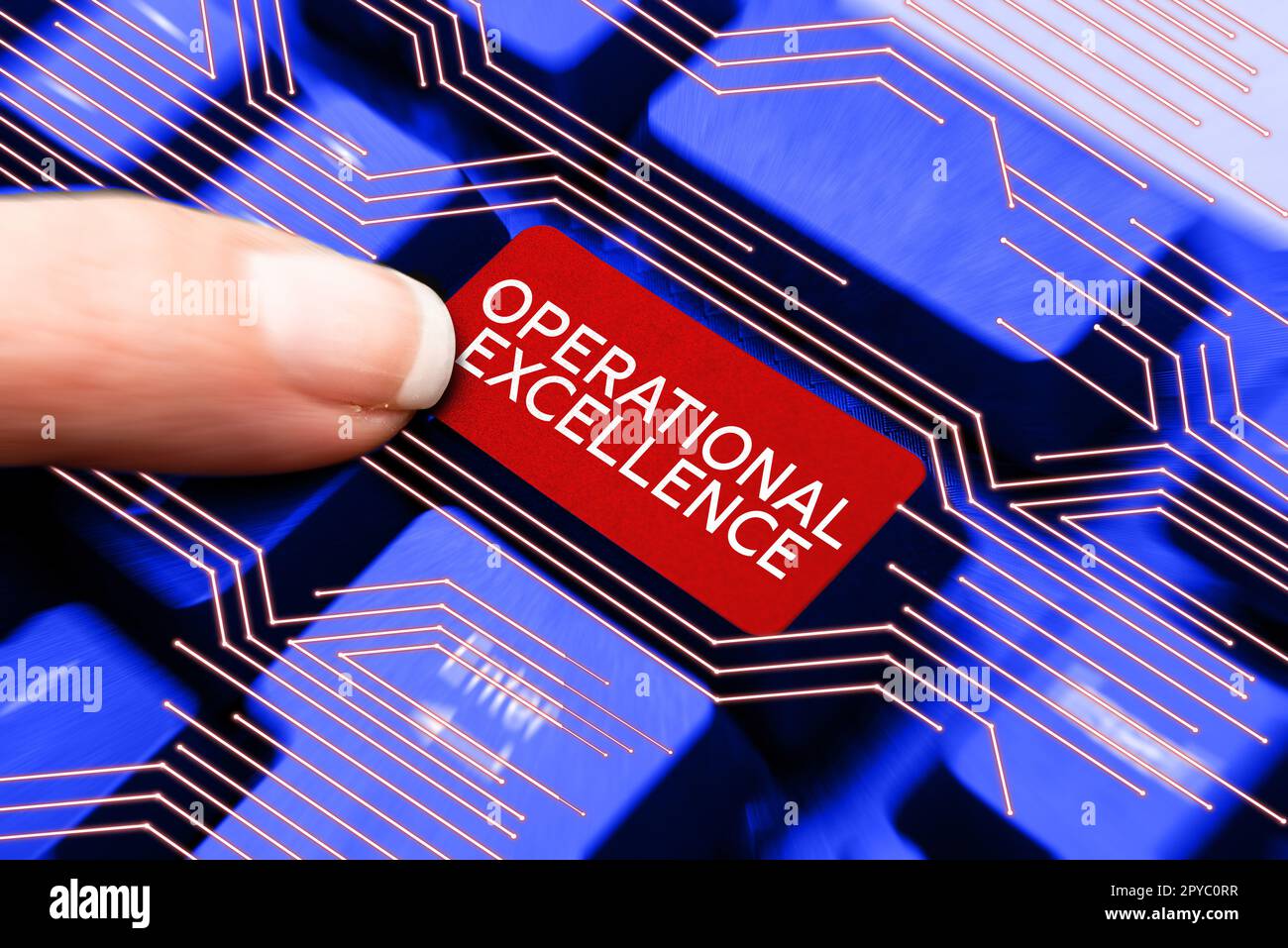 Conceptual caption Operational Excellence. Business approach software that supports a computer's ...