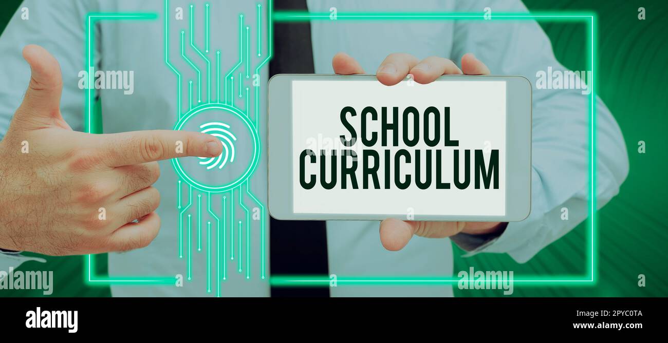 Conceptual display School Curriculum. Business concept designed to ...