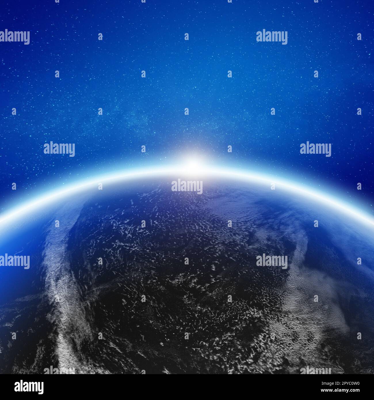 Aero space planet Earth horizon. Elements of this image furnished by ...