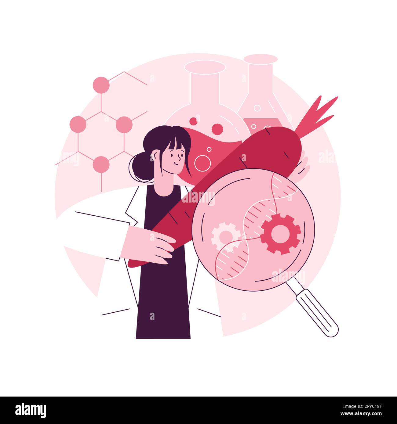 Genetically modified organism abstract concept vector illustration. Genetically modified food ...