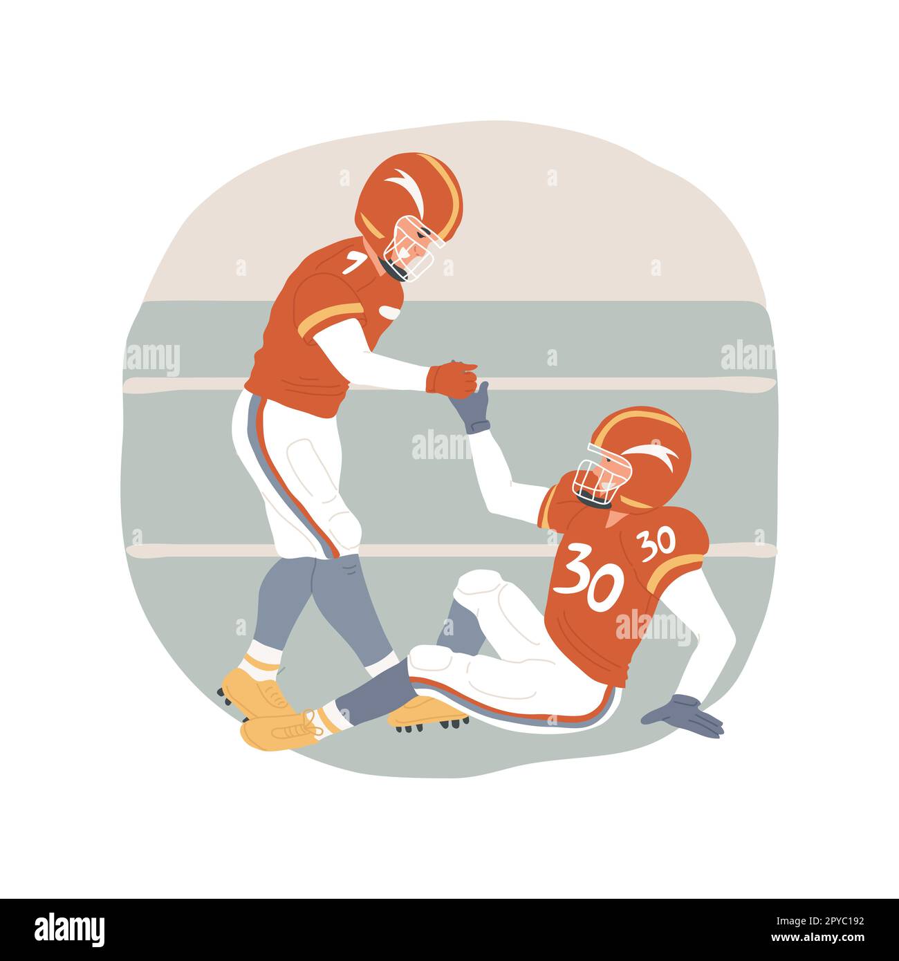 Teammate support isolated cartoon vector illustration. Teenage ...