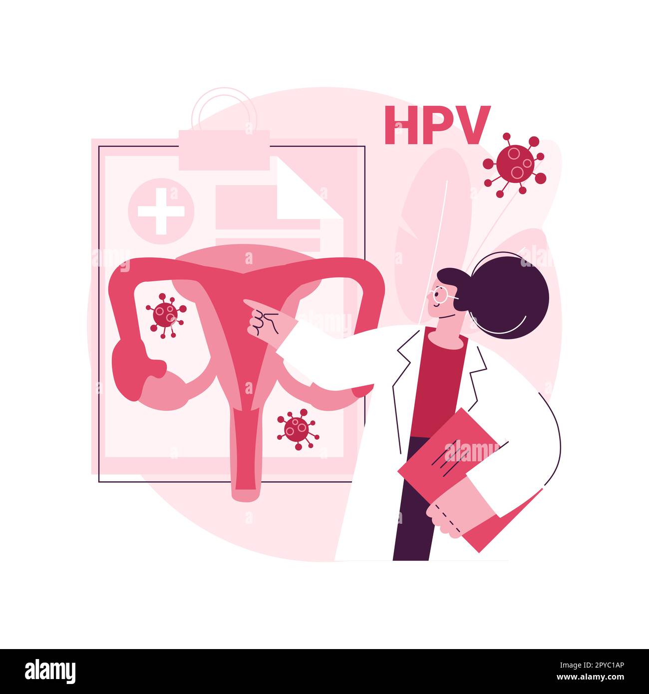 Human papillomavirus HPV abstract concept vector illustration. HPV ...