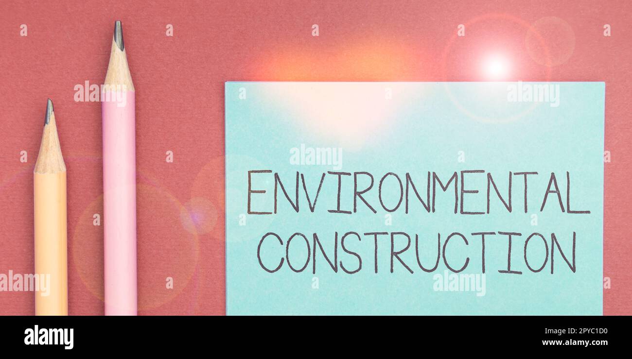 Writing displaying text Environmental Construction. Word Written on ...