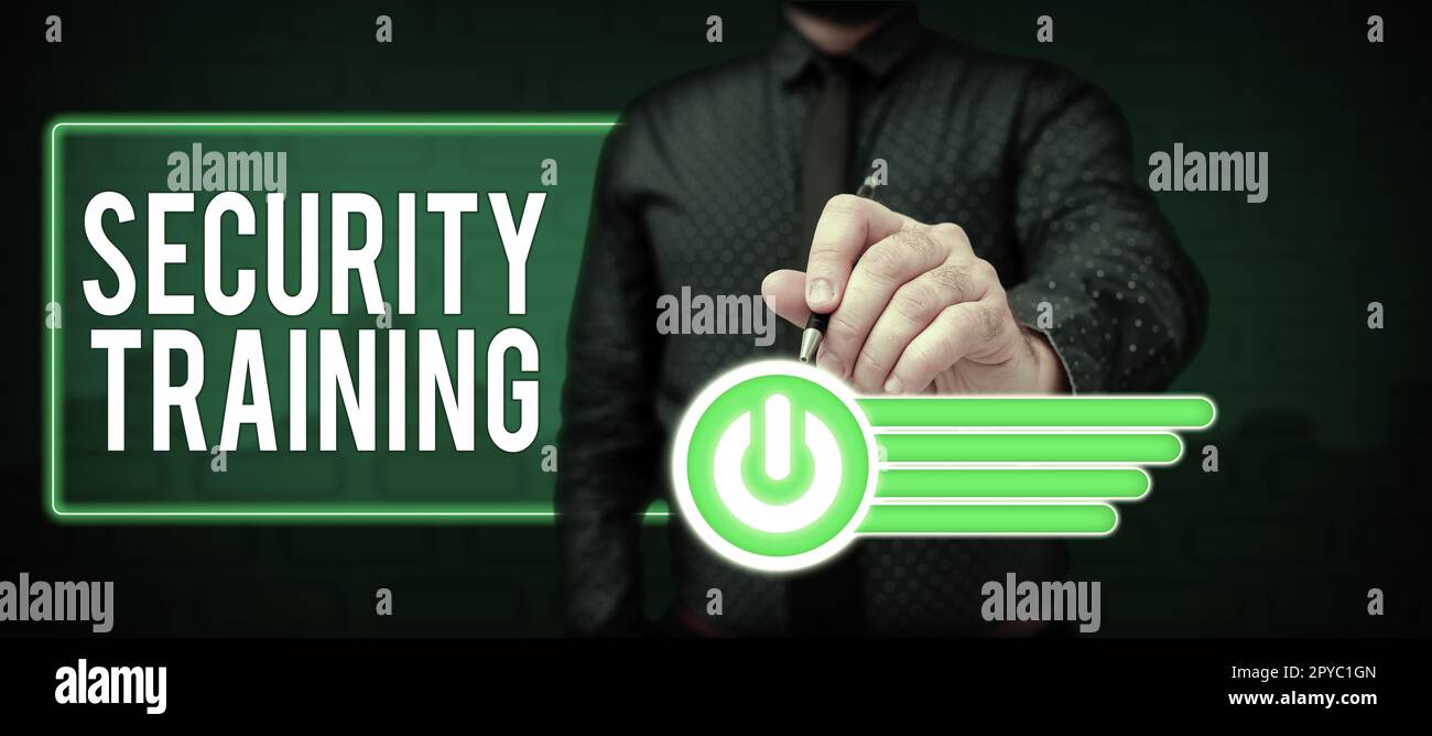 Writing displaying text Security Training. Business concept providing ...