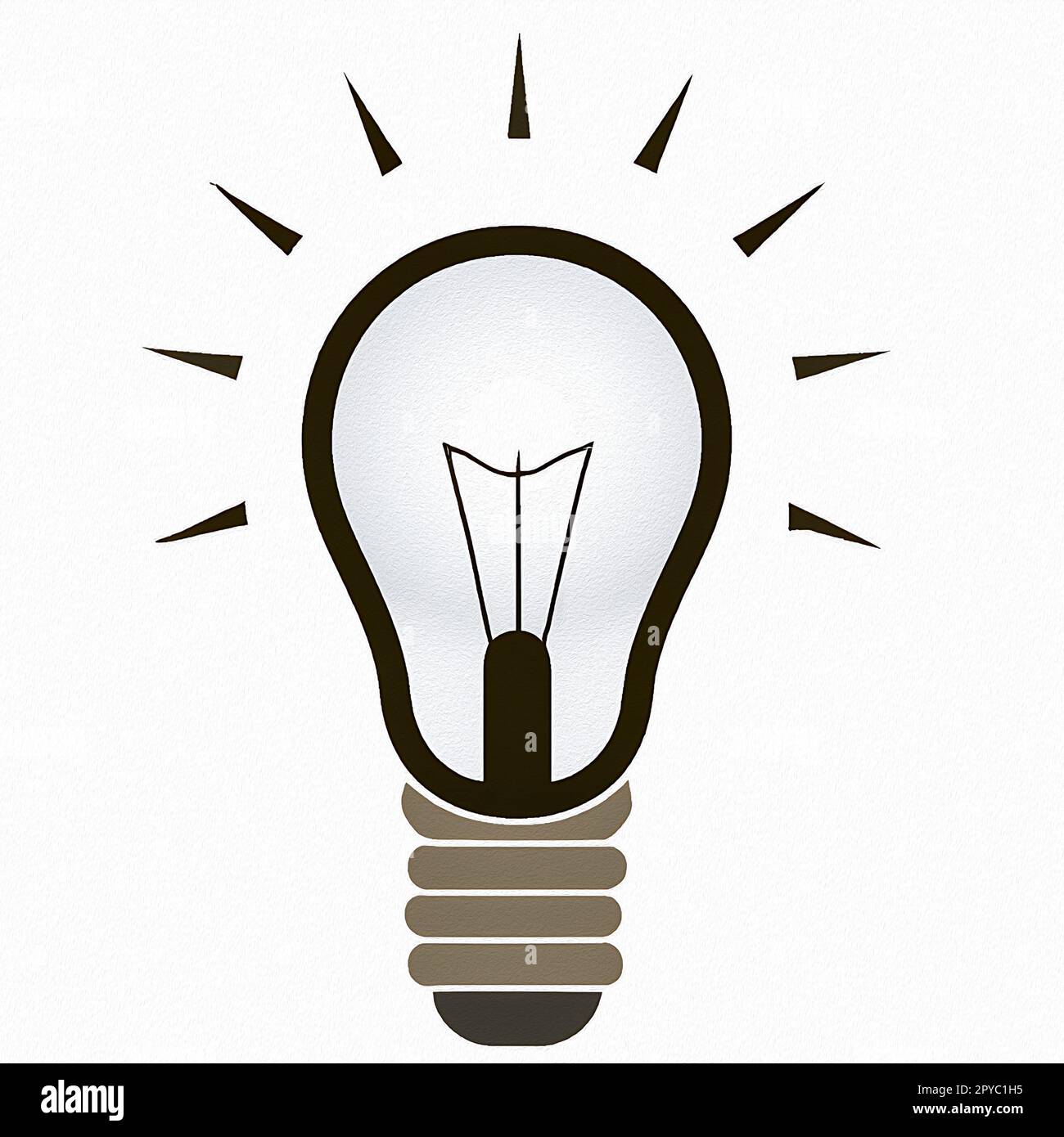 Crumpled paper light bulb Cut Out Stock Images & Pictures - Alamy