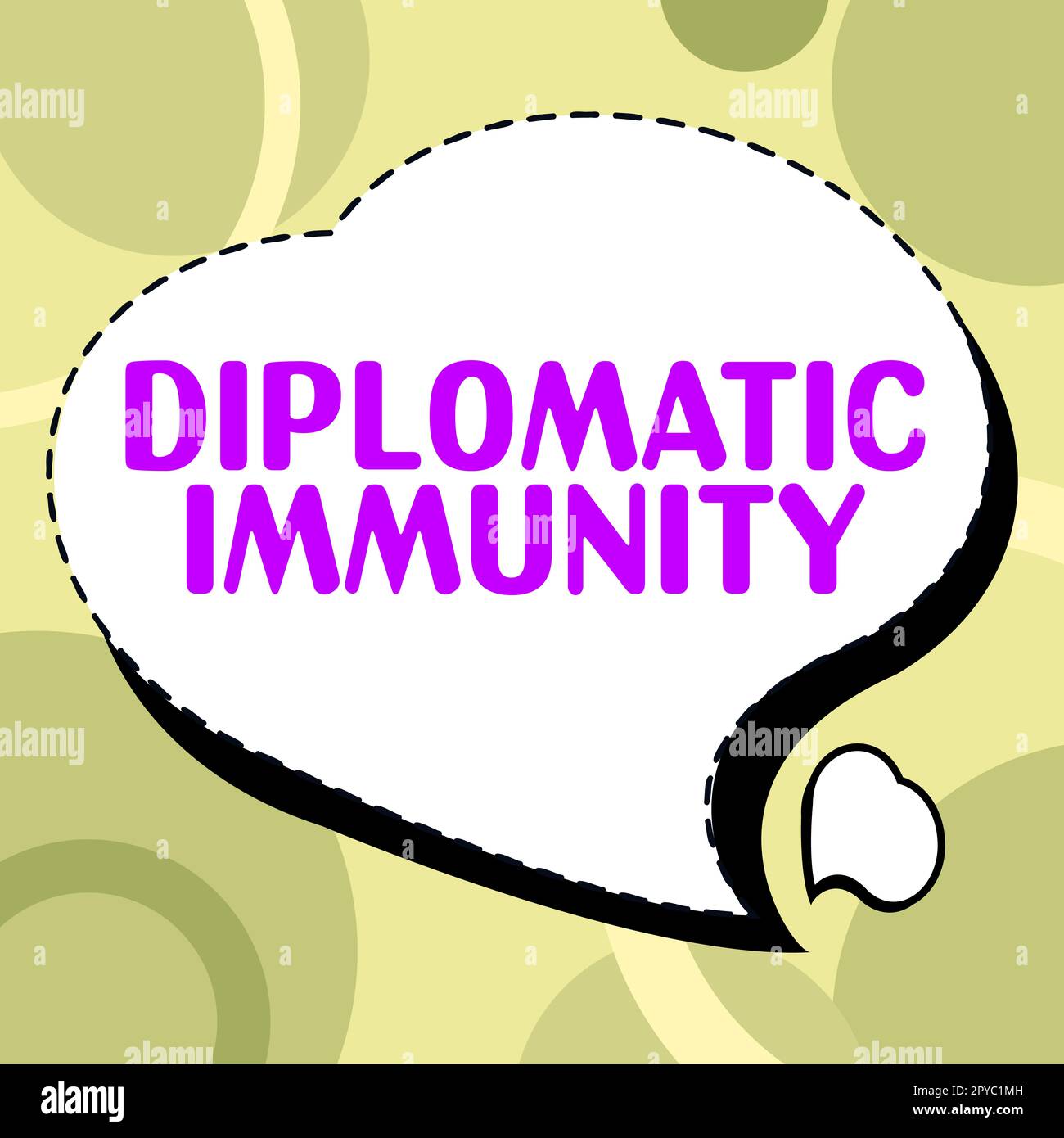 Text showing inspiration Diplomatic Immunity. Business concept law that ...