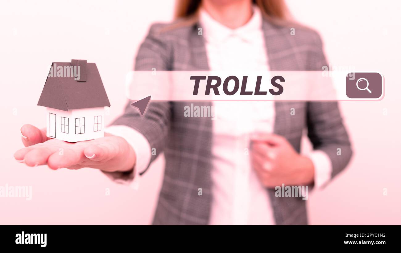 Conceptual display Trolls. Business overview Internet slang troll ...
