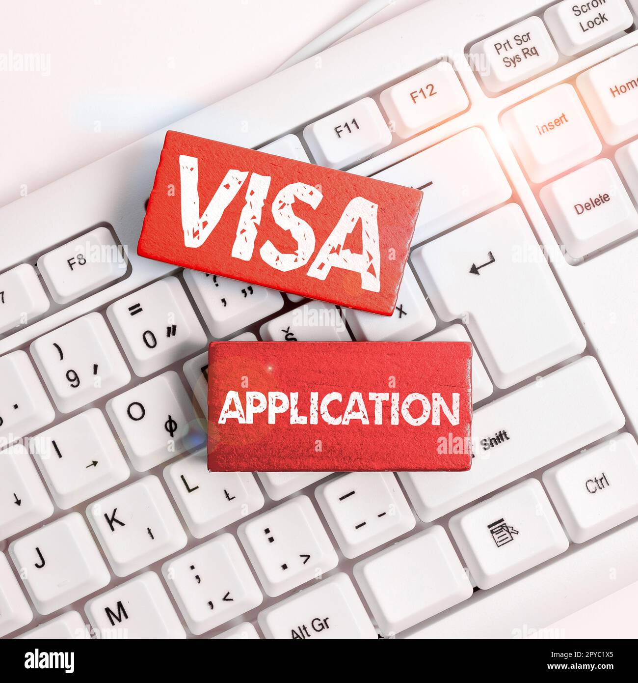 Inspiration showing sign Visa Application. Internet Concept an process ...