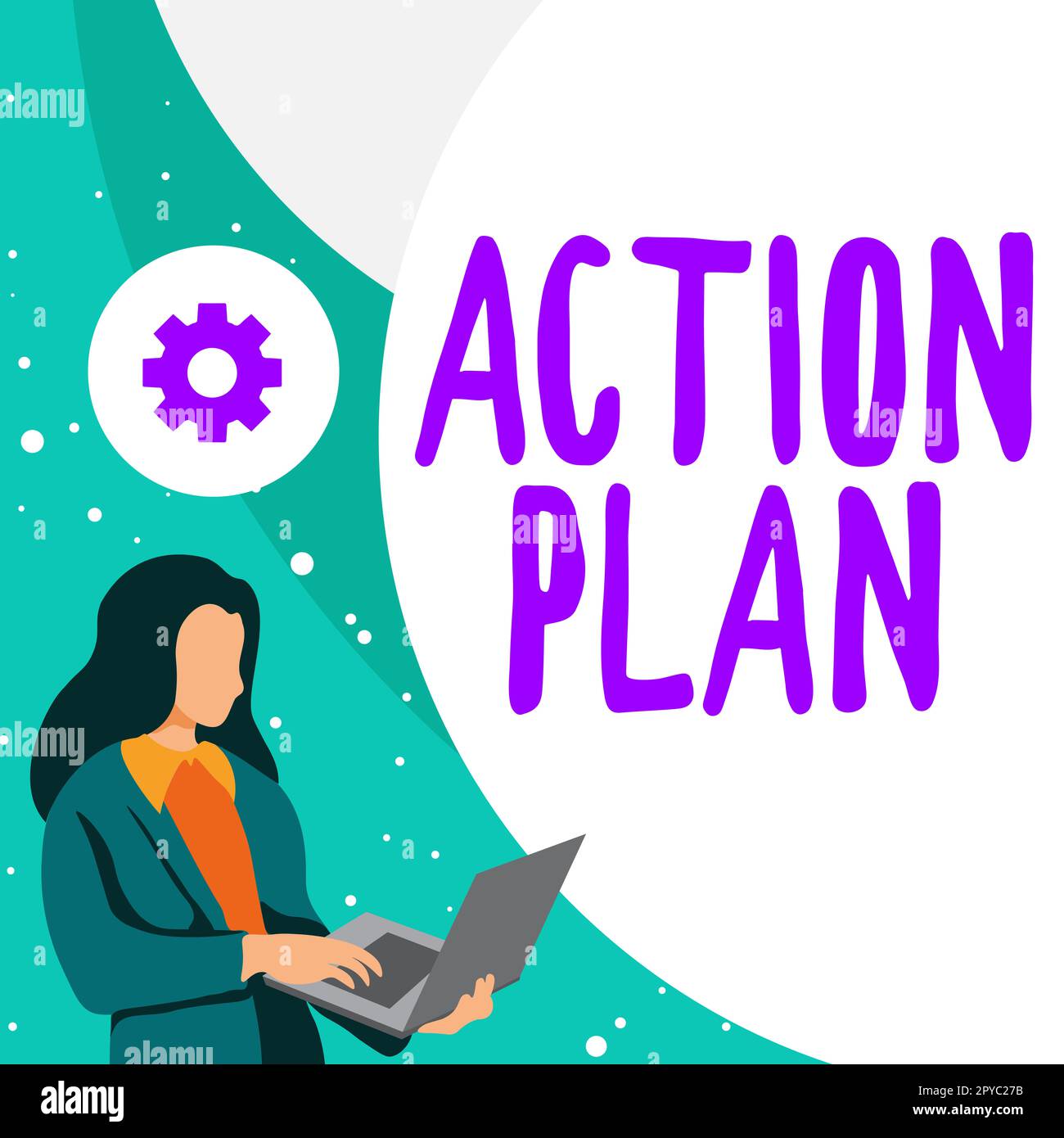 Handwriting text Action Plan. Word Written on list of things or ...