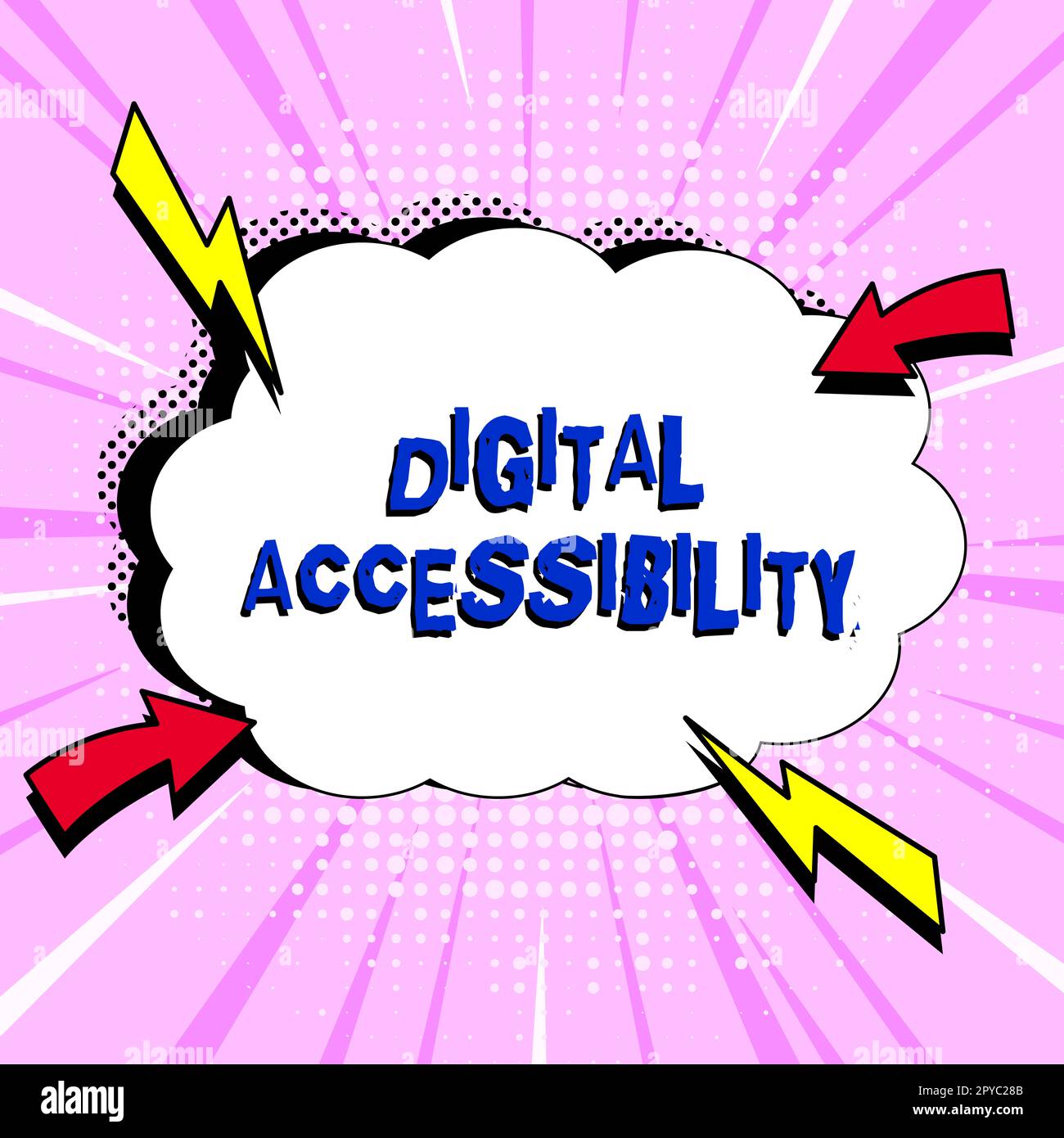 Sign displaying Digital Accessibility. Internet Concept electronic ...