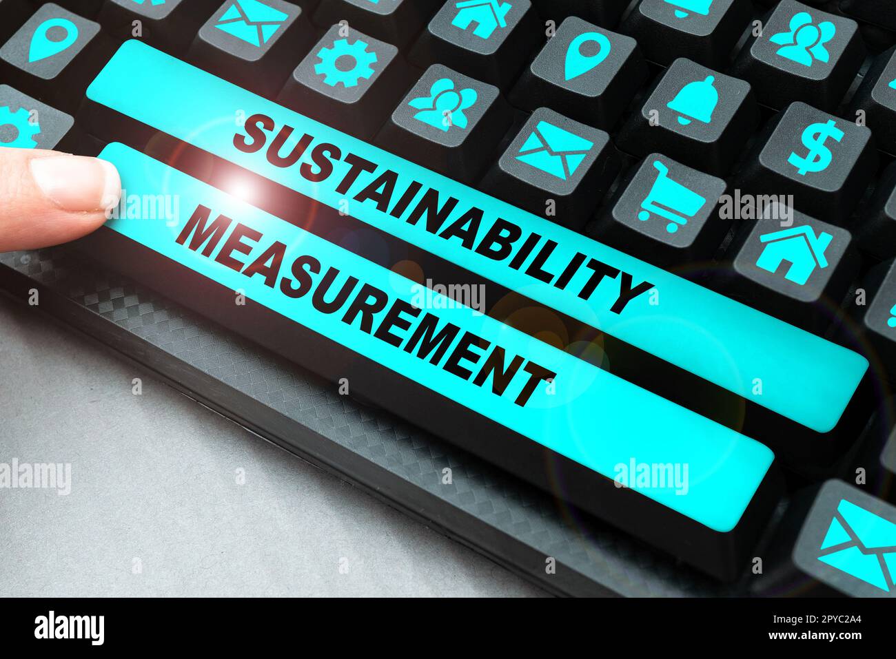 Conceptual caption Sustainability Measurement. Concept meaning tool ...