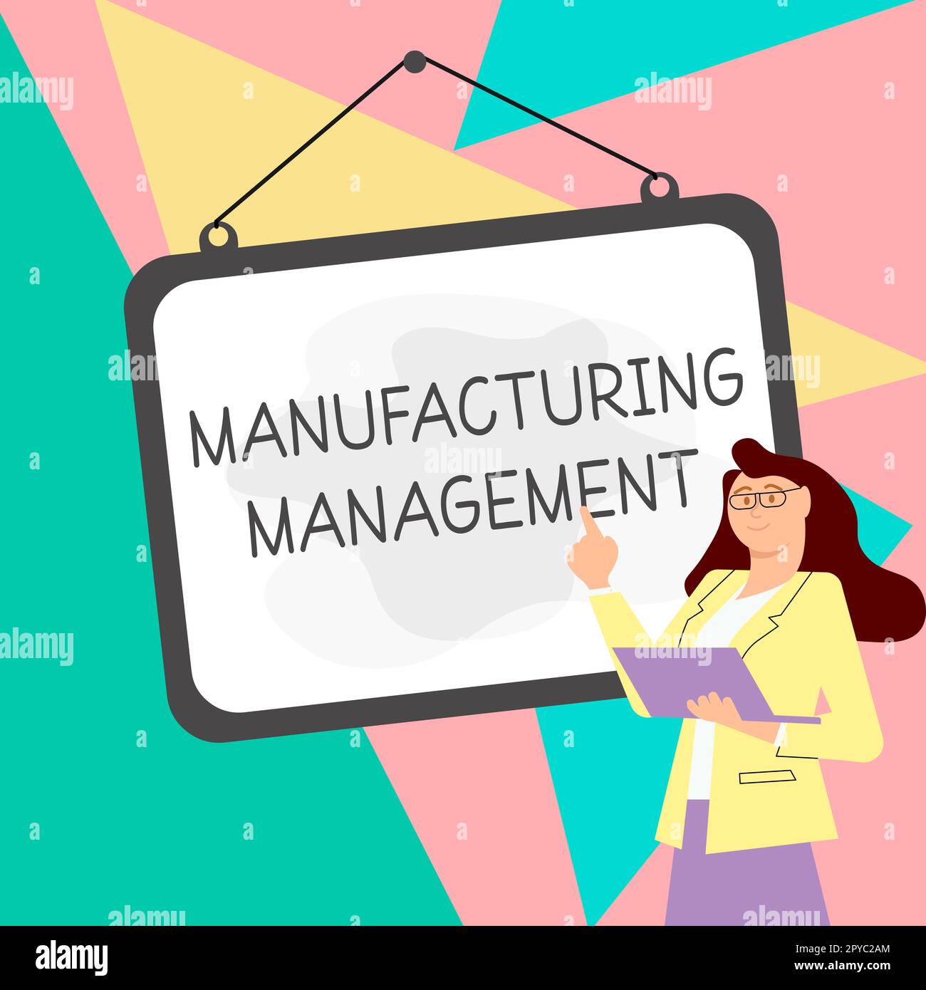 Text sign showing Manufacturing Management. Business showcase methods ...