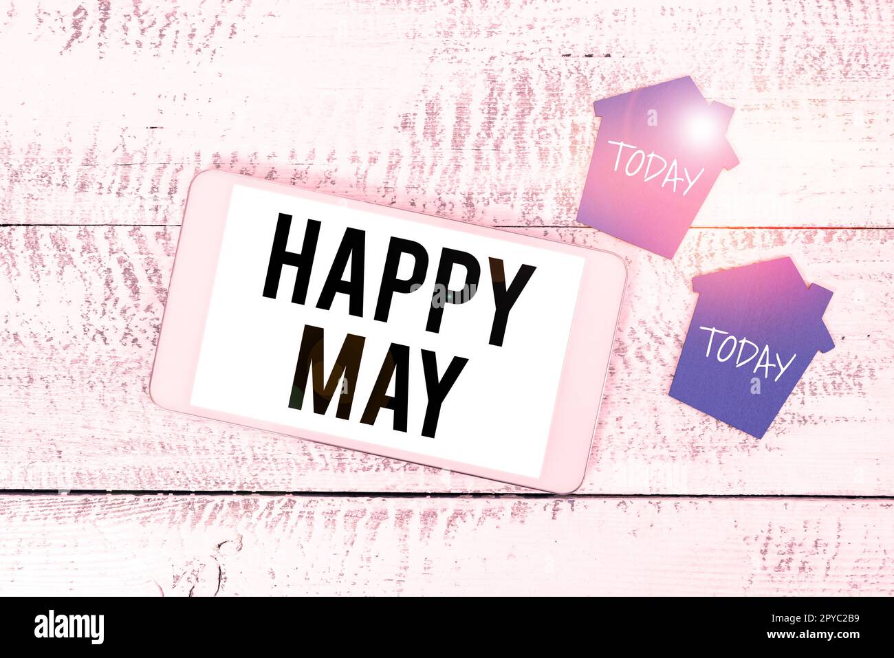 Text sign showing Happy May. Word Written on Happy new month Best ...