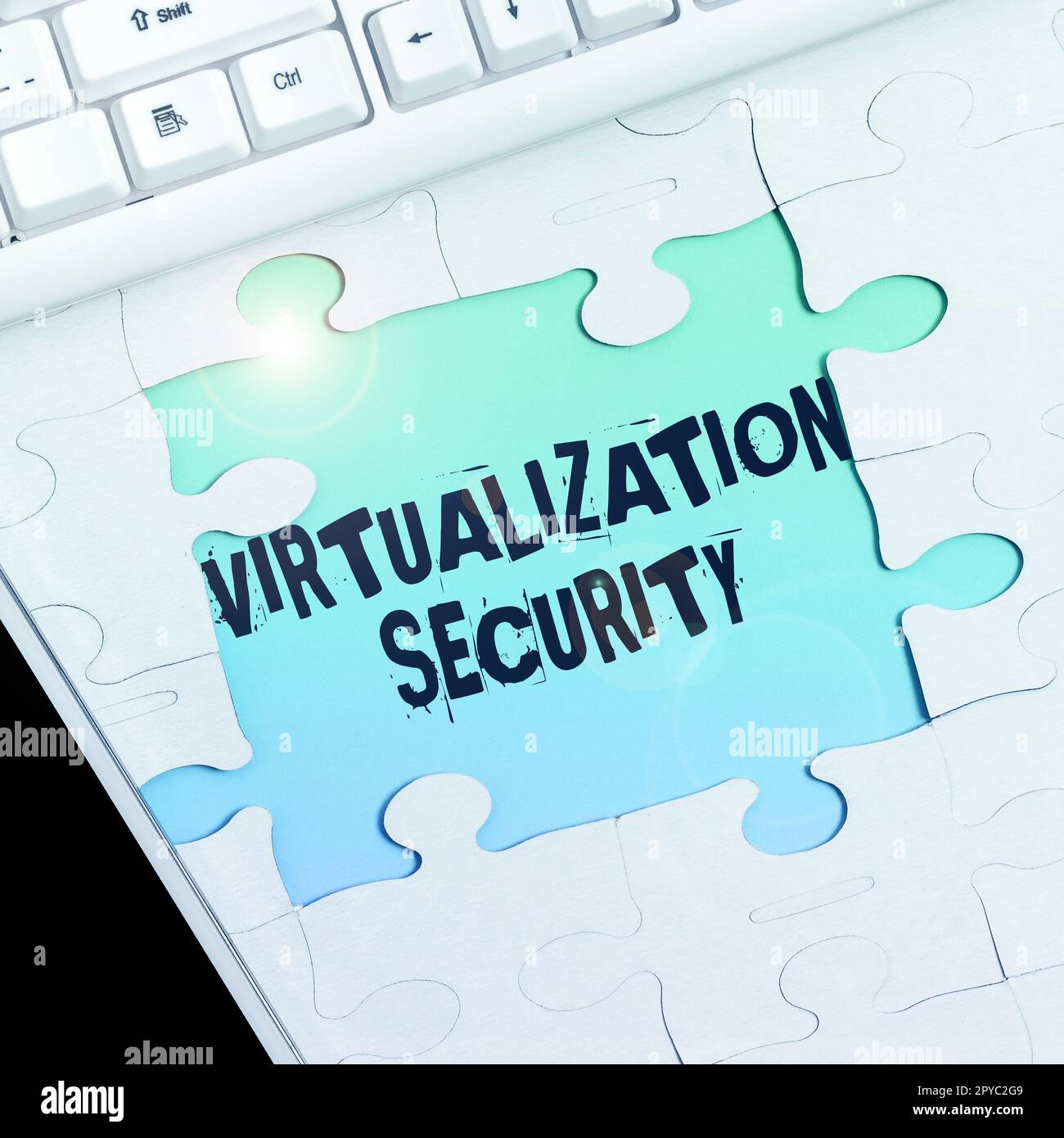 Sign Displaying Virtualization Security Word Written On Application Of